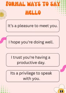 Elegant Greetings: 20 Formal ways to say Hello | 2026
