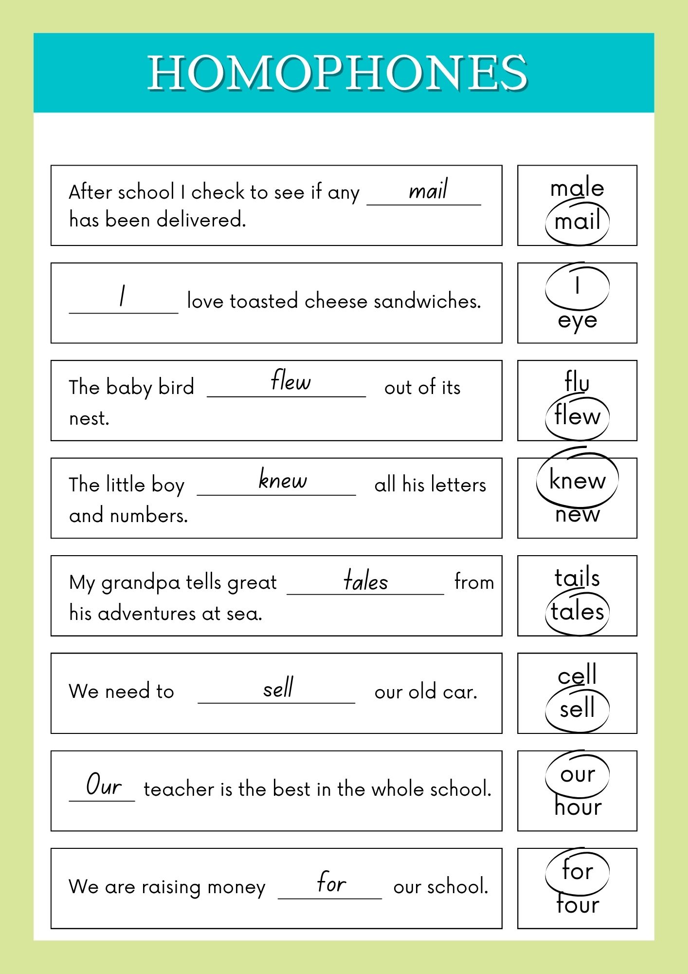 List of Homophones you need to Know | 2025