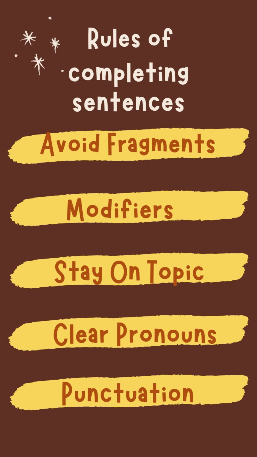 Grammar Tips: Rules of Completing Sentences | 2025