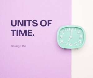 Units Of Time with their Meanings | 2025