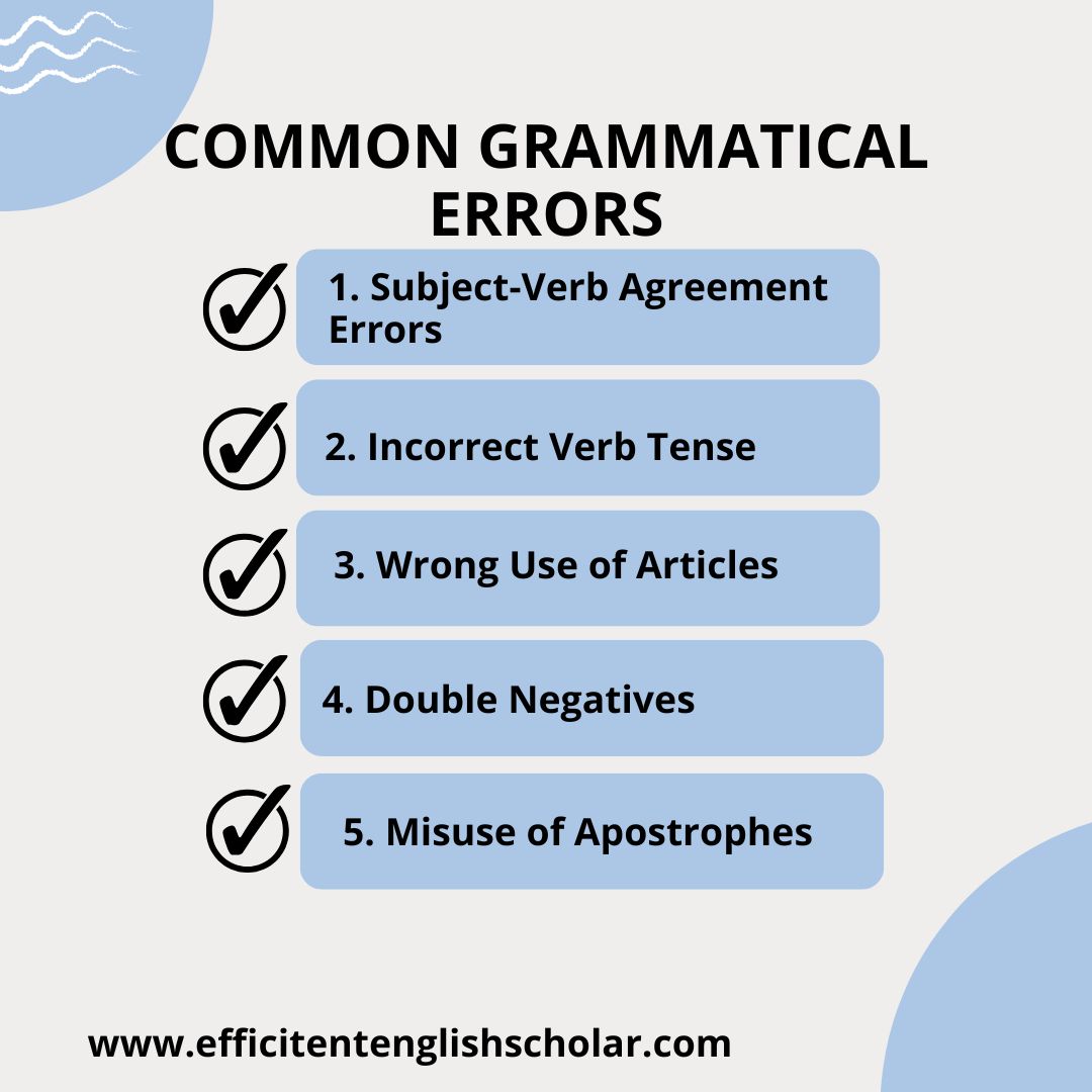 20 Common Grammatical Errors in English | 2025